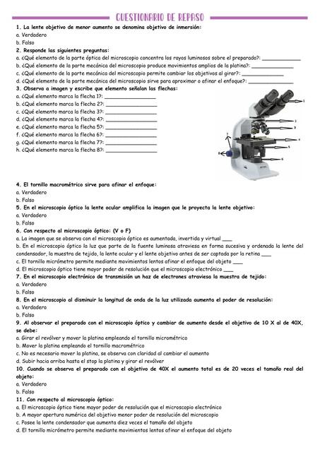 cuestionario (histo) | uDocz