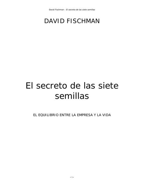 El Secreto de las Siete Semillas | uDocz