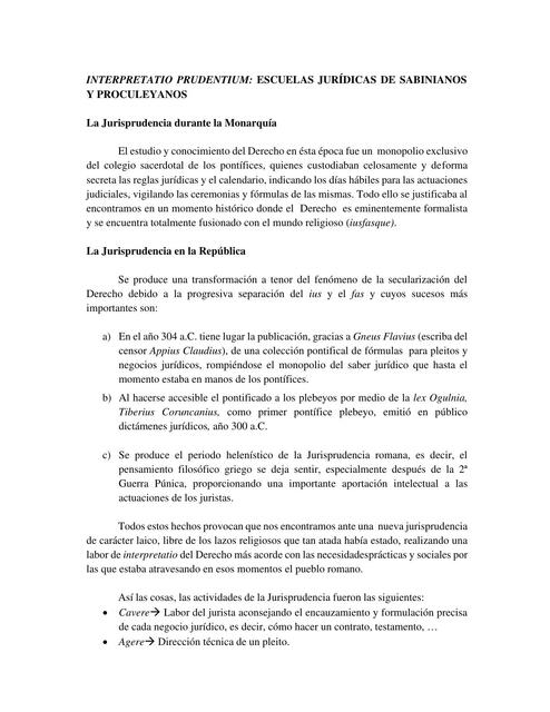 Interpretatio Predntium: Escuelas Jurídicas | Ana Gisela Mercado | uDocz