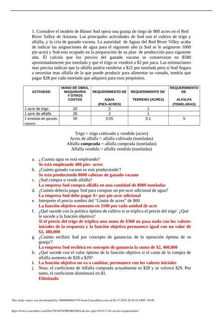 Problema de ingenieria con las respuestas | Study Ingenieros | uDocz