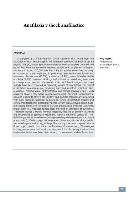Anafilaxia y shock anafiláctico | Medicina y Farmacia | uDocz