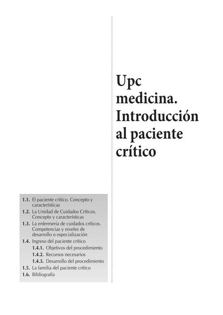 Upc medicina. Introducción al paciente crítico | Medicina y Farmacia | uDocz