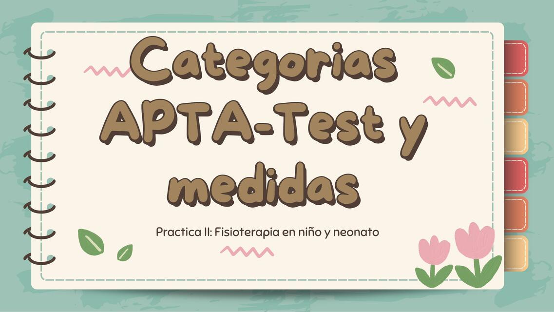 Categorías APTA- Test y Medidas | JULIANA AVILA | uDocz
