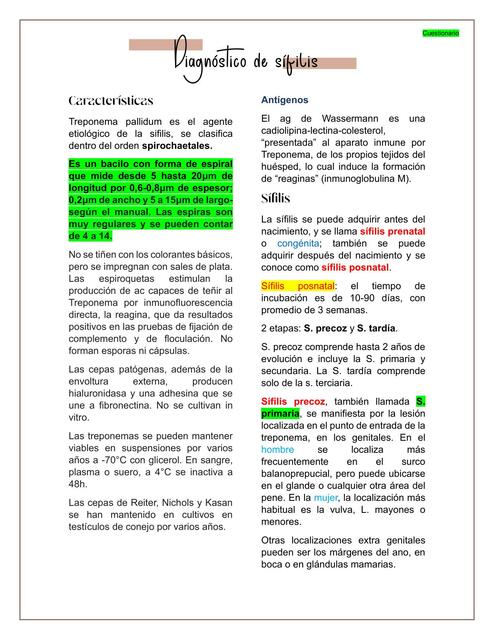 Sífilis | Gabriela Rico | uDocz