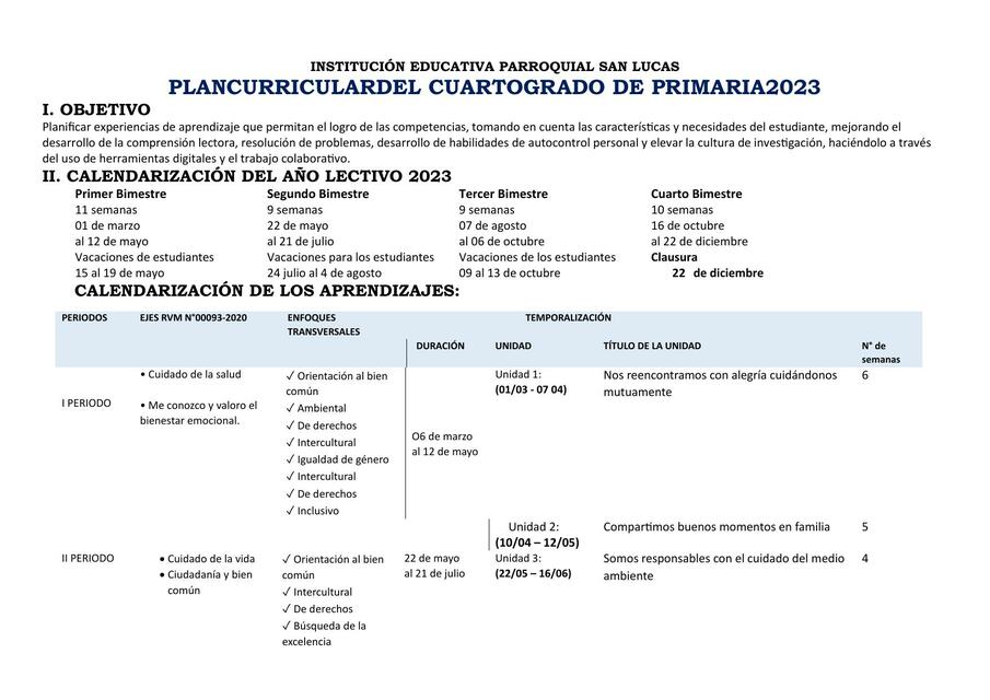 Plan Curricular | rosario | uDocz