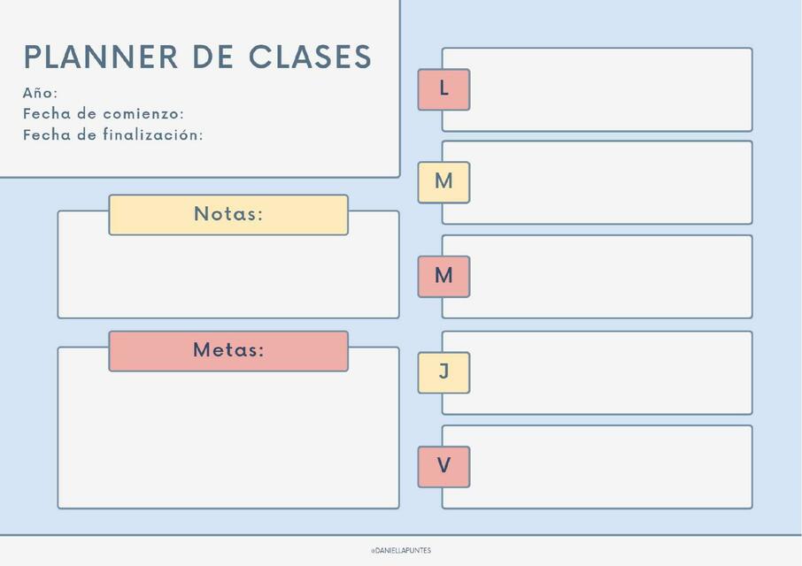 Planner de Clases | Daniella Apuntes | uDocz