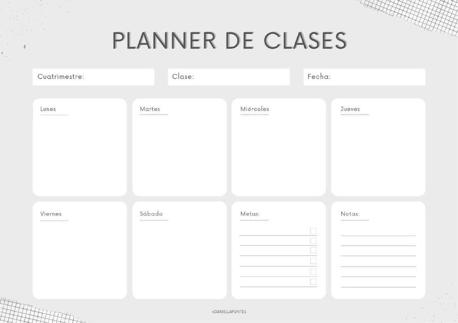 Planner de Clases | Daniella Apuntes | uDocz