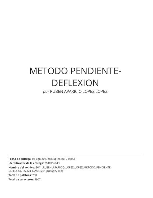 Método Pendiente-Deflexión | Jeffri Campos Limaylla | uDocz