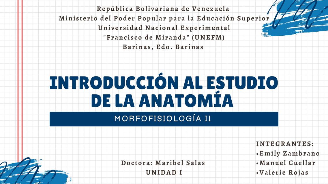 Introducción Al Estudio De La Anatomía Valerie Rojas Udocz