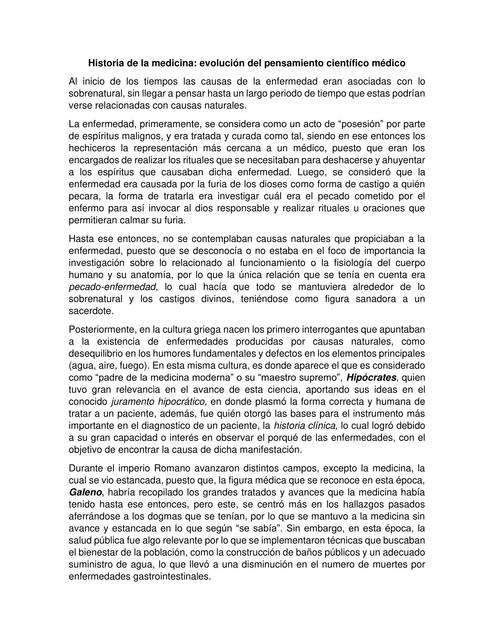 Historia de la medicina: evolución del pensamiento científico médico ...