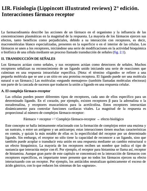 LIR. Fisiología | Biología General | uDocz