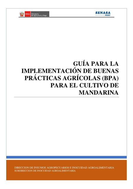 Guía Para La Implementación De Las Buenas Prácticas Agrícolas Apuntes
