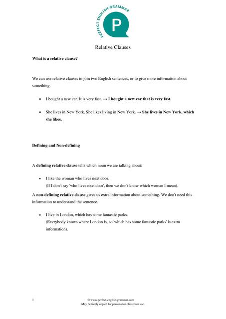 Relative Clauses | B.M | uDocz