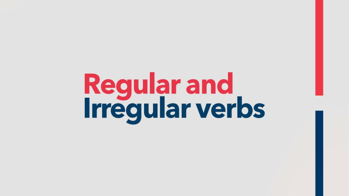 Regular and irregular verbs | Oriana Gutierrez | uDocz