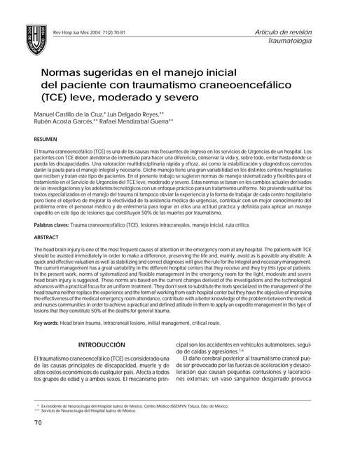 TEC leve, moderado y severo | dymedicina | uDocz