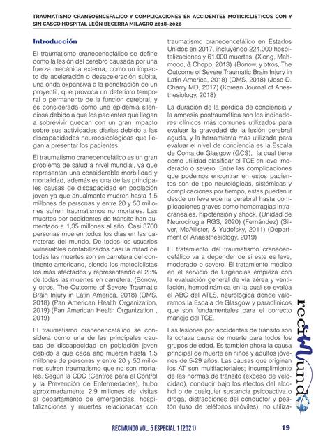 Traumatismo craneoencefálico y complicaciones | dymedicina | uDocz