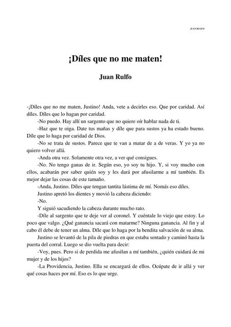 Diles que no me maten | el literato 2000 | uDocz