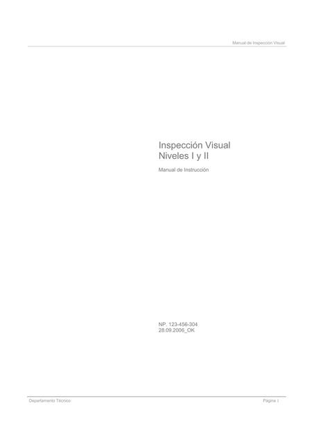 Inspección visual niveles 1 y 2 | Luis Enrique T.C. | uDocz