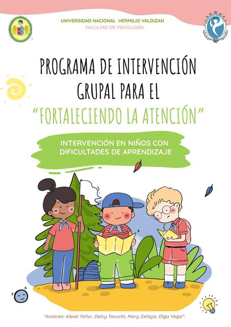 Programa de intervención psicopedagógico | Tubibliopsique | uDocz