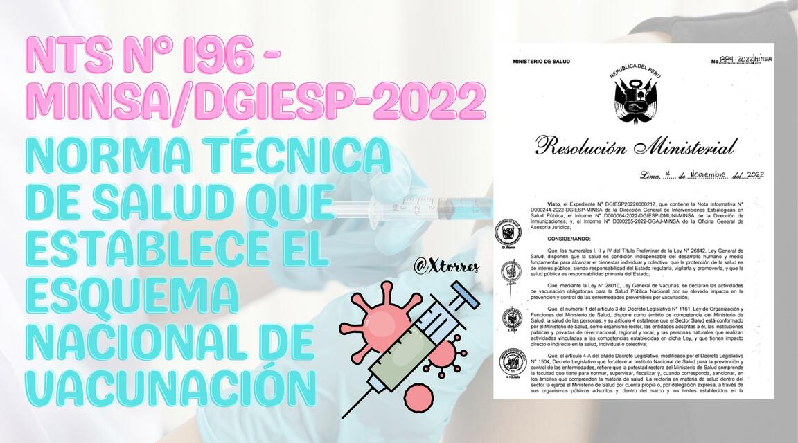 MINSA 2022 "Norma de Inmunización" - Introducción | e_nurse | uDocz