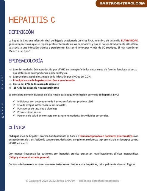 Hepatitis C | Medicina Humana | uDocz