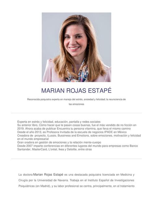 Marian Rojas Estapé, Biografía | psicosymente | uDocz