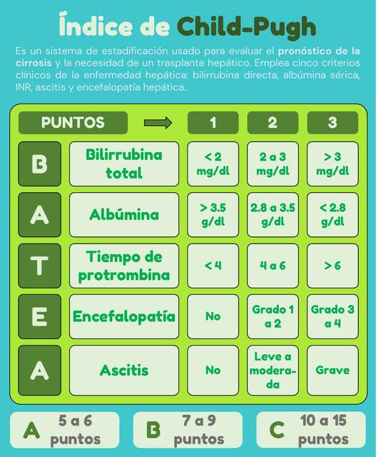 Índice de Child Pugh | Javier Rios | uDocz