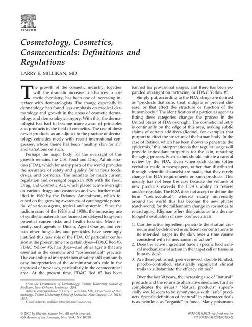 Cosmetology, Cosmetics, Cosmeceuticals: Definition and Regulations | PP ...