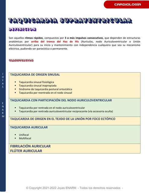 Taquicardia Supraventricular | Medicina Humana | uDocz