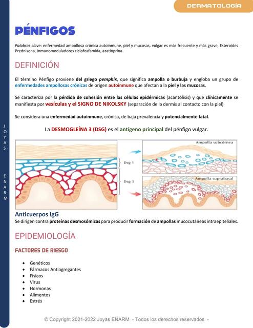 Pénfigos | Medicina Humana | uDocz