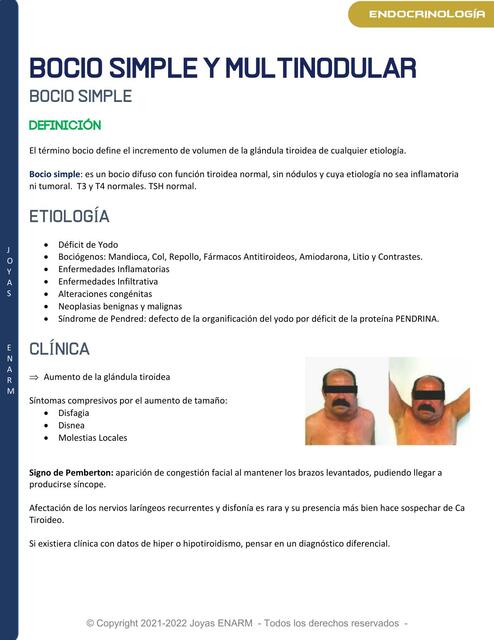 Bocio Simple y Multinodular | Medicina Humana | uDocz