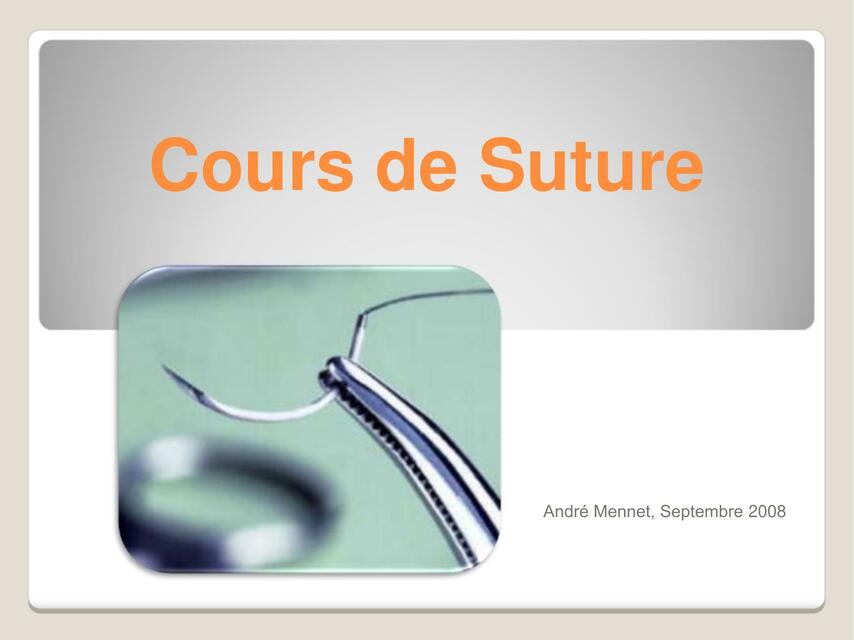 Cours de Suturepdf | Dr. Veezy | uDocz
