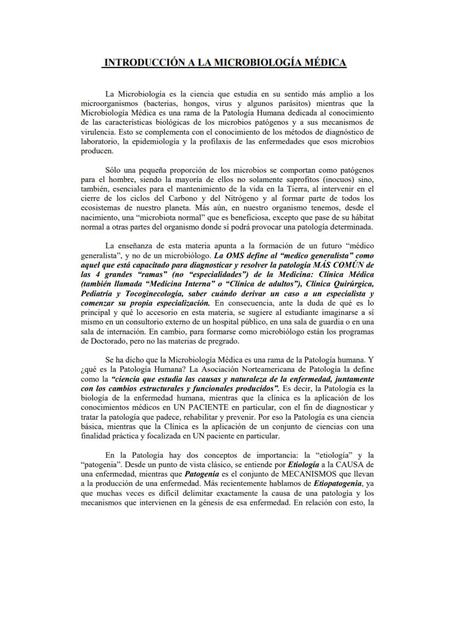 Introducción a la microbiología medica | Jimena Alarcon | uDocz