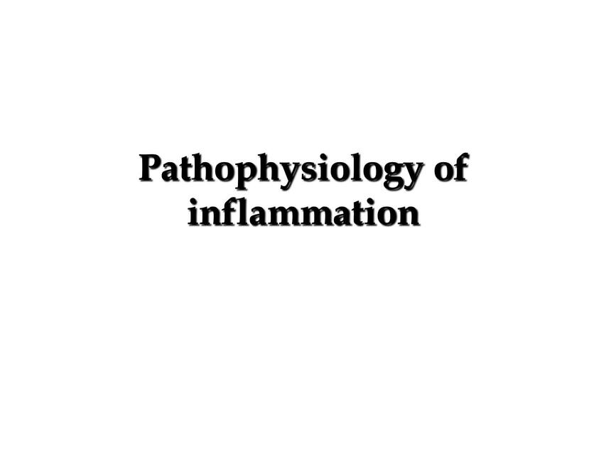 Pathophysiology of Inflammation | ROSITA LOPEZ | uDocz