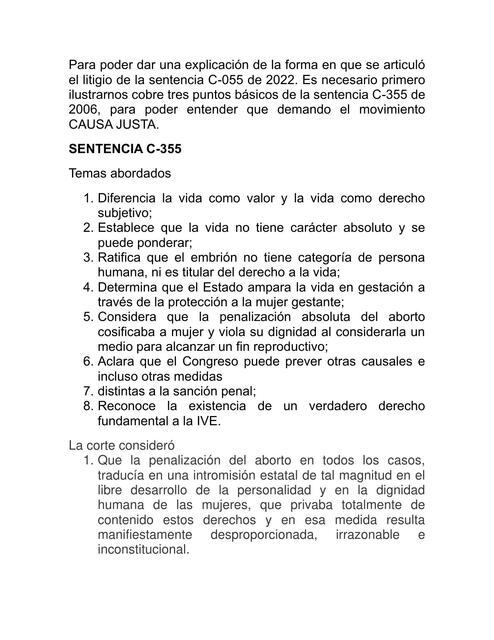 litigio sentencia T055 de 2022 | cornelia | uDocz