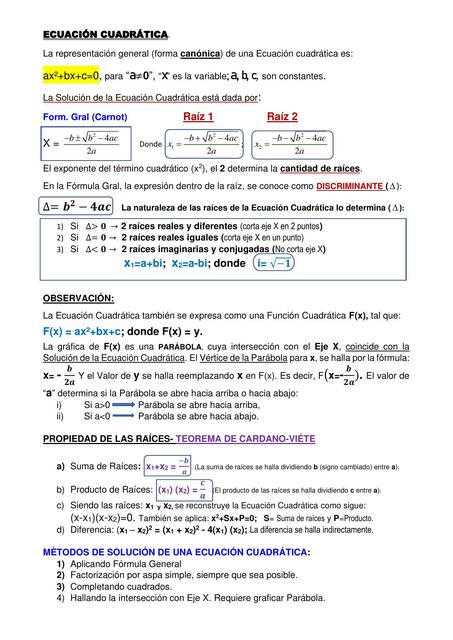 Ecuación Cuadrática Lorgio Bolaños Udocz