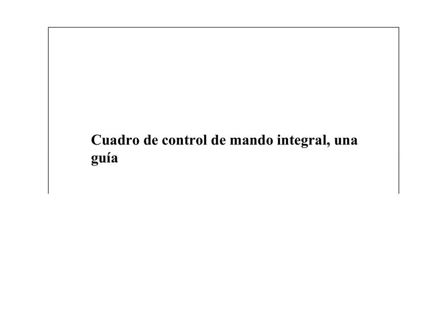 Cuadro de control de mando integral, una guía | Todo de Administración ...