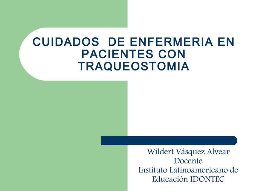 Cuidados de Enfermería en Pacientes con Traqueostomía | Luz Sanchez | uDocz