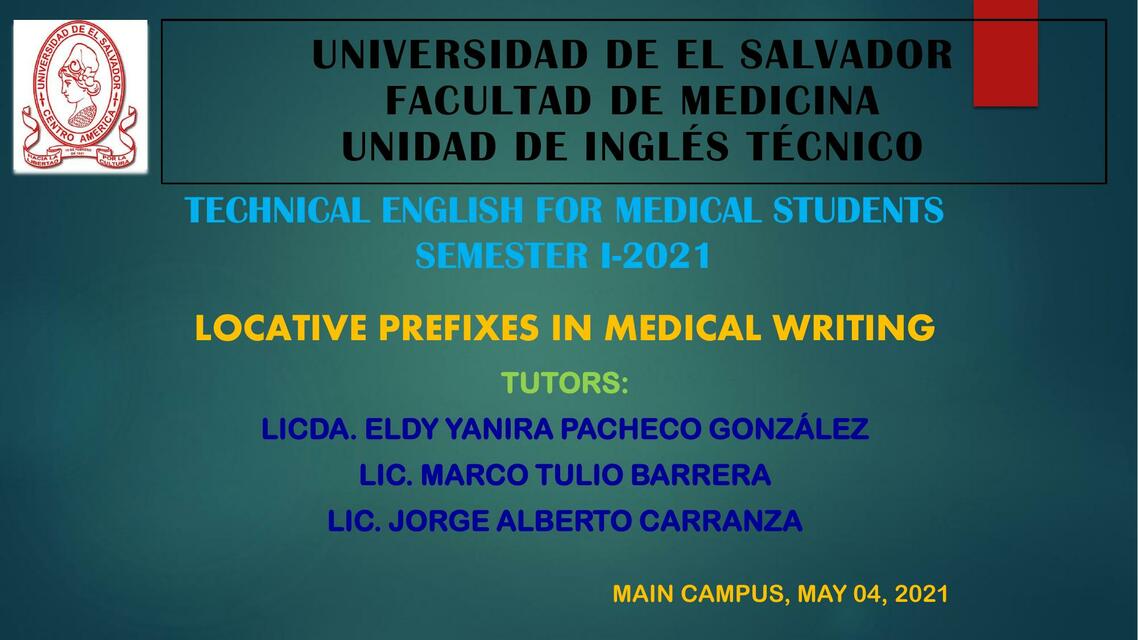 Locative prefixes | Emily Gabriela Rodriguez Carpio | uDocz