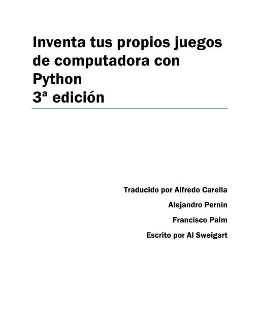 Mis Primeros Juegos En Python | Juan Camilo Barrios | uDocz