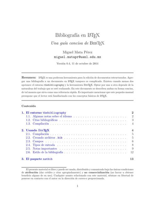 Una Guía Concisa de Bibtex | Investigación y estudios | uDocz