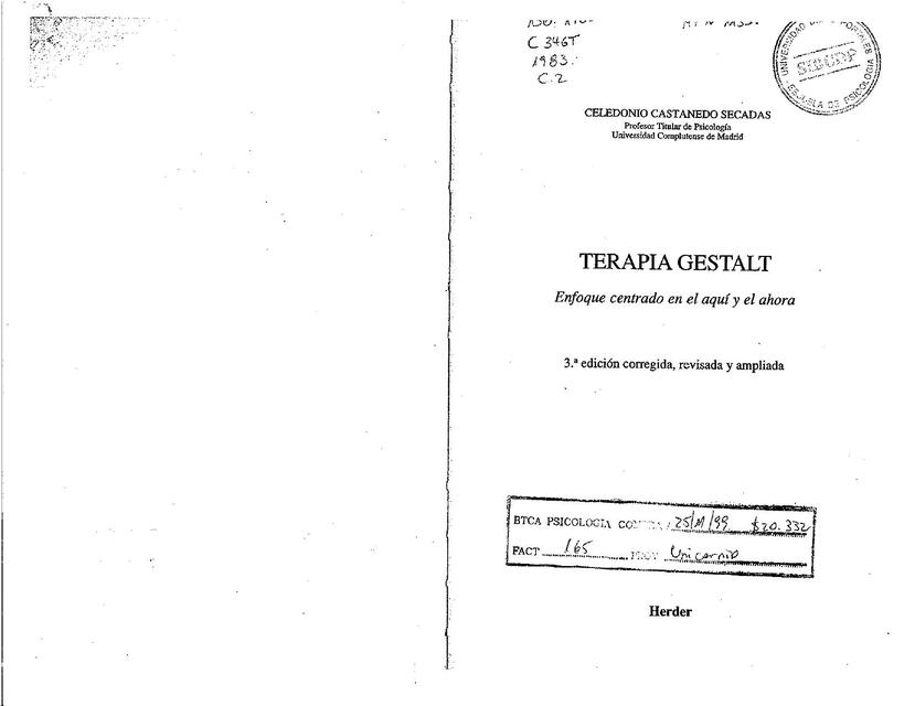 Terapia Gestalt | Fernando Ixcot | uDocz