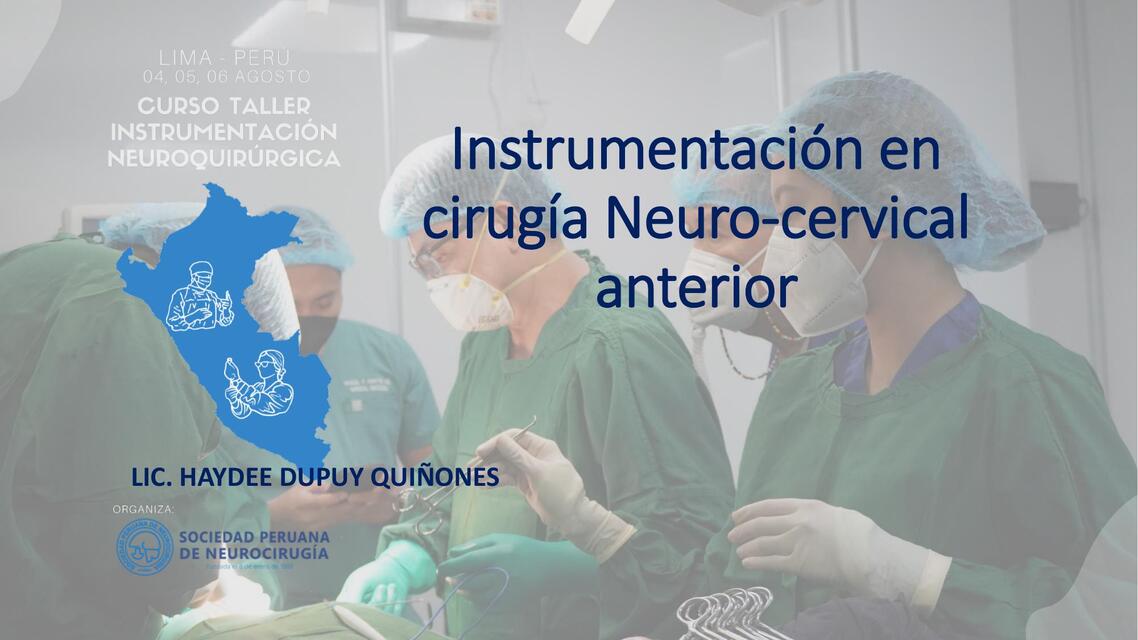 Instrumentación en Cirugía Neuro-Cervical Anterior | Christian Yataco ...