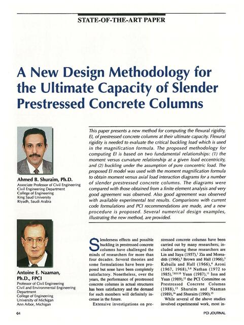 A New Design Methodology for the Ultimate Capacity of Slender ...