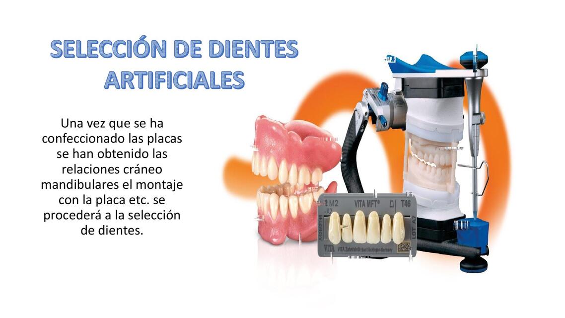 Selección de dientes artificiales | Vil Fernando | uDocz