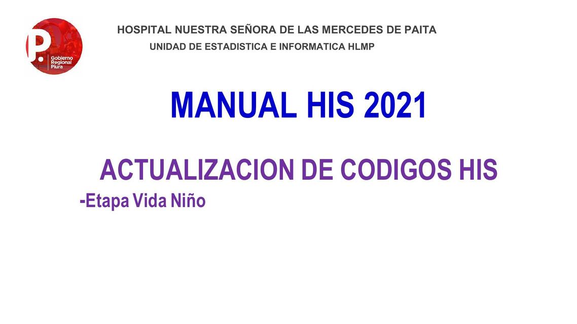 Actualización de Códigos HIS | Luc Ky | uDocz