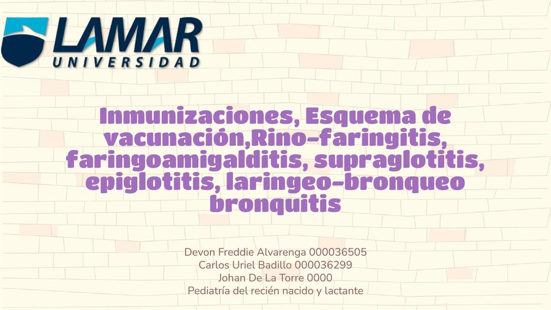 Inmunizaciones | CARLOS BADILLO | uDocz