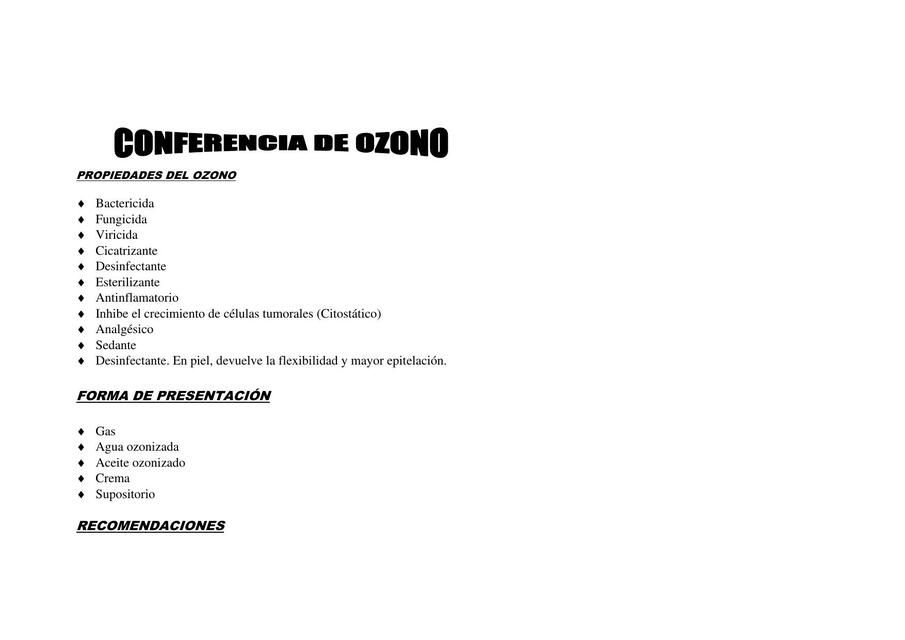 Ozonoterapia | RoseMedScience ( Rose Mary Favier ) | uDocz