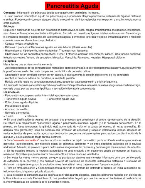 Pancreatitis Aguda | RoseMedScience ( Rose Mary Favier ) | uDocz