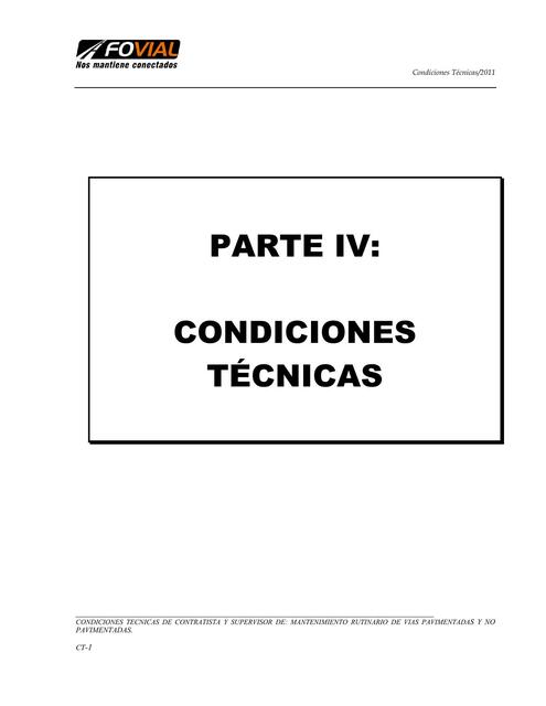 Condiciones Técnicas | Enrique Umaña Portillo | uDocz